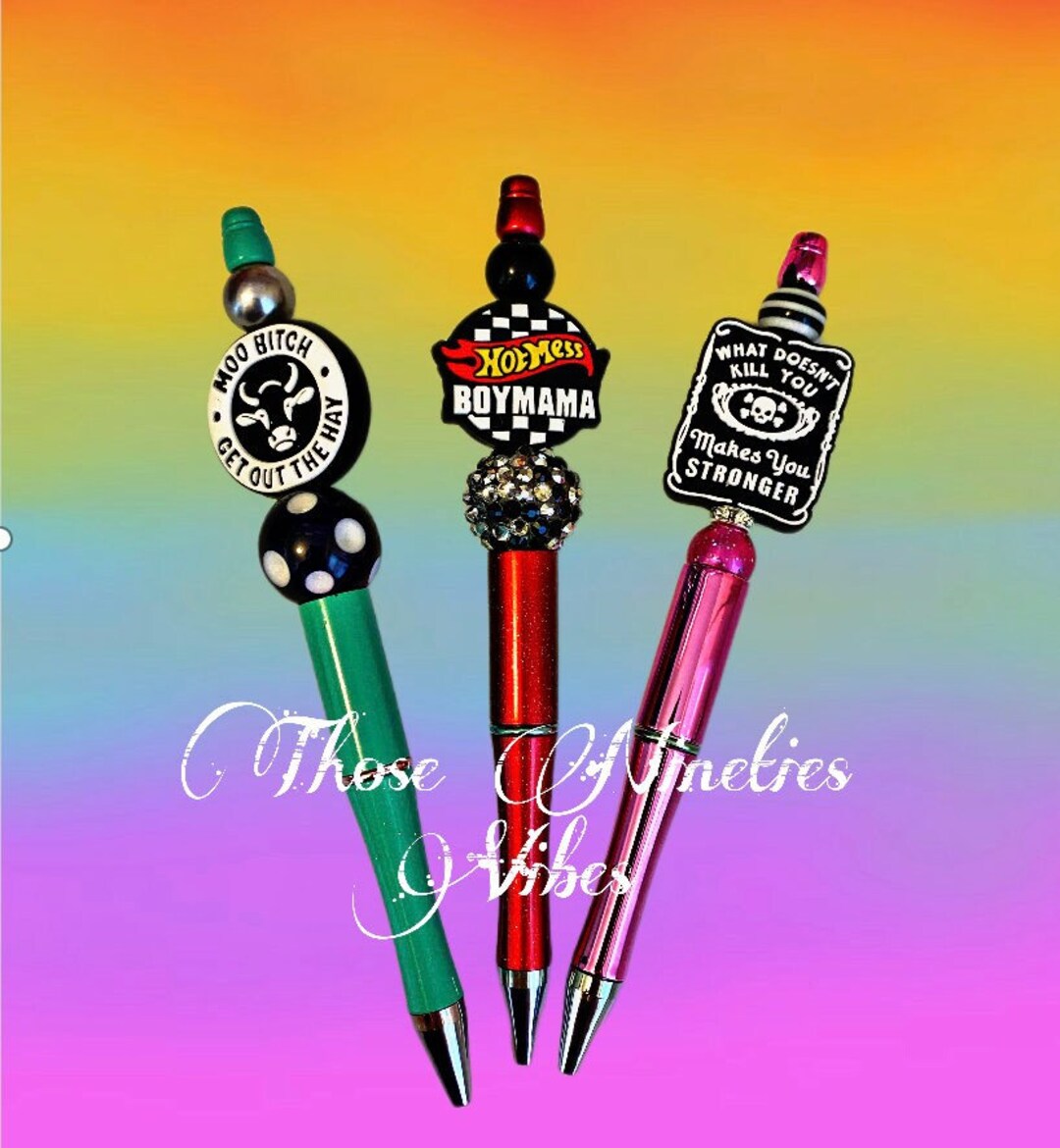 Custom Beaded Pens, 90s Pens, 90s Gifts - Etsy