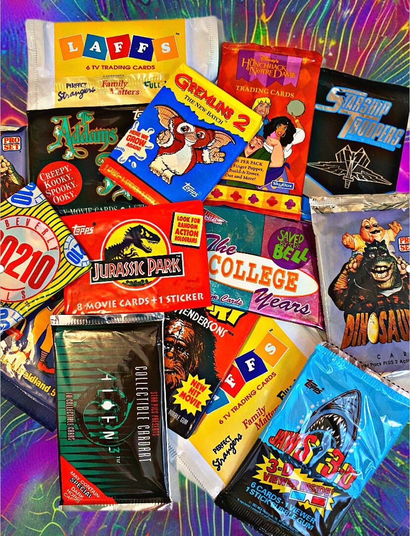 Vintage Trading Cards Mystery Bundle, 5 Packs Vintage 80s and 90s Cards ...