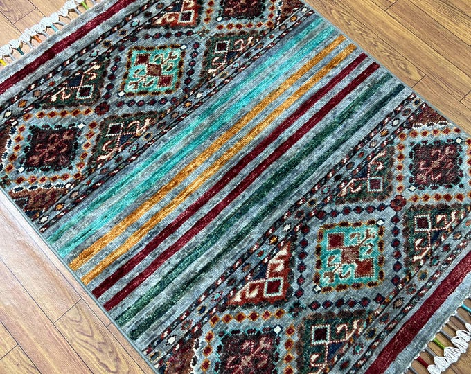 Small Vintage Turkish Oushak Oriental Bohemian Boho Persian Moroccan ...