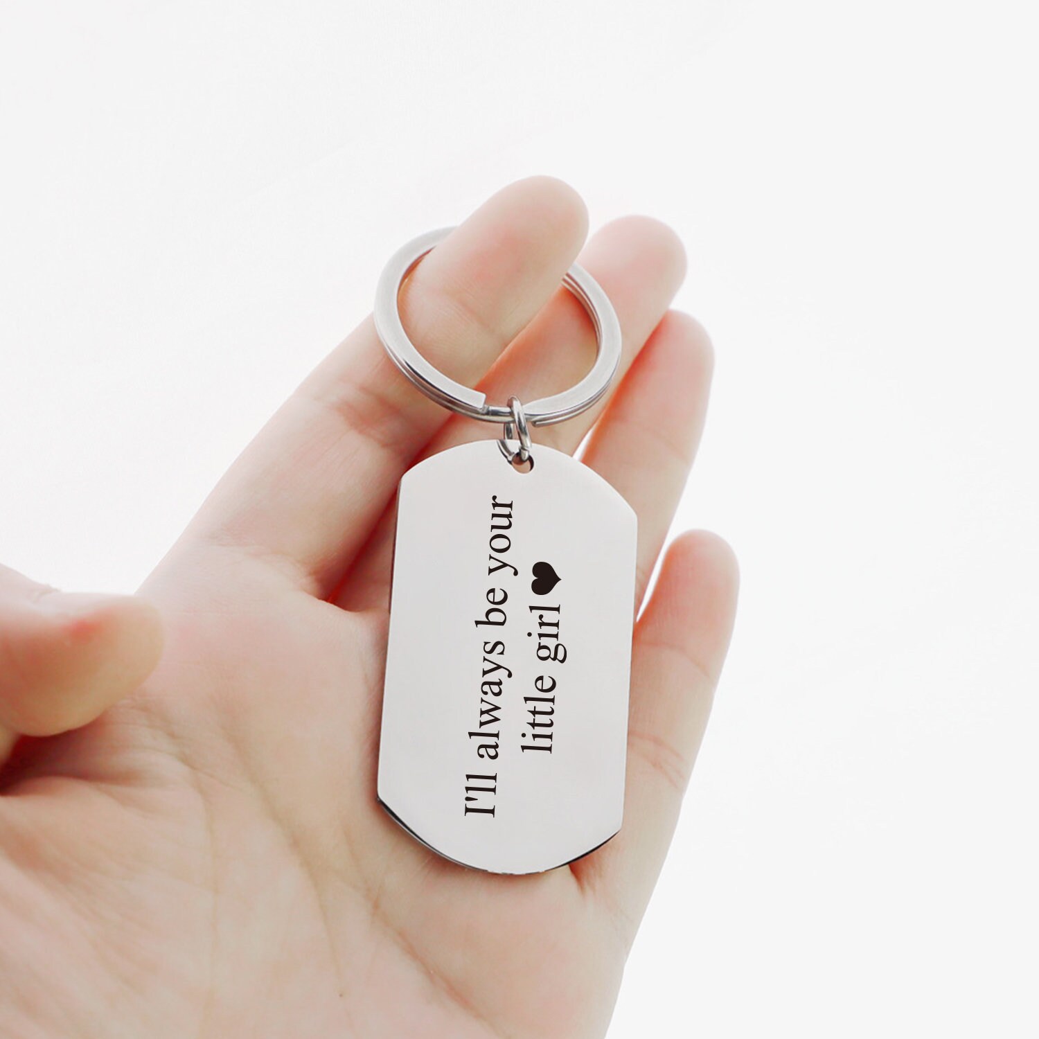 Custom Stainless Steel Keychain Pendant, Laser Engraved Hanging Tag ...