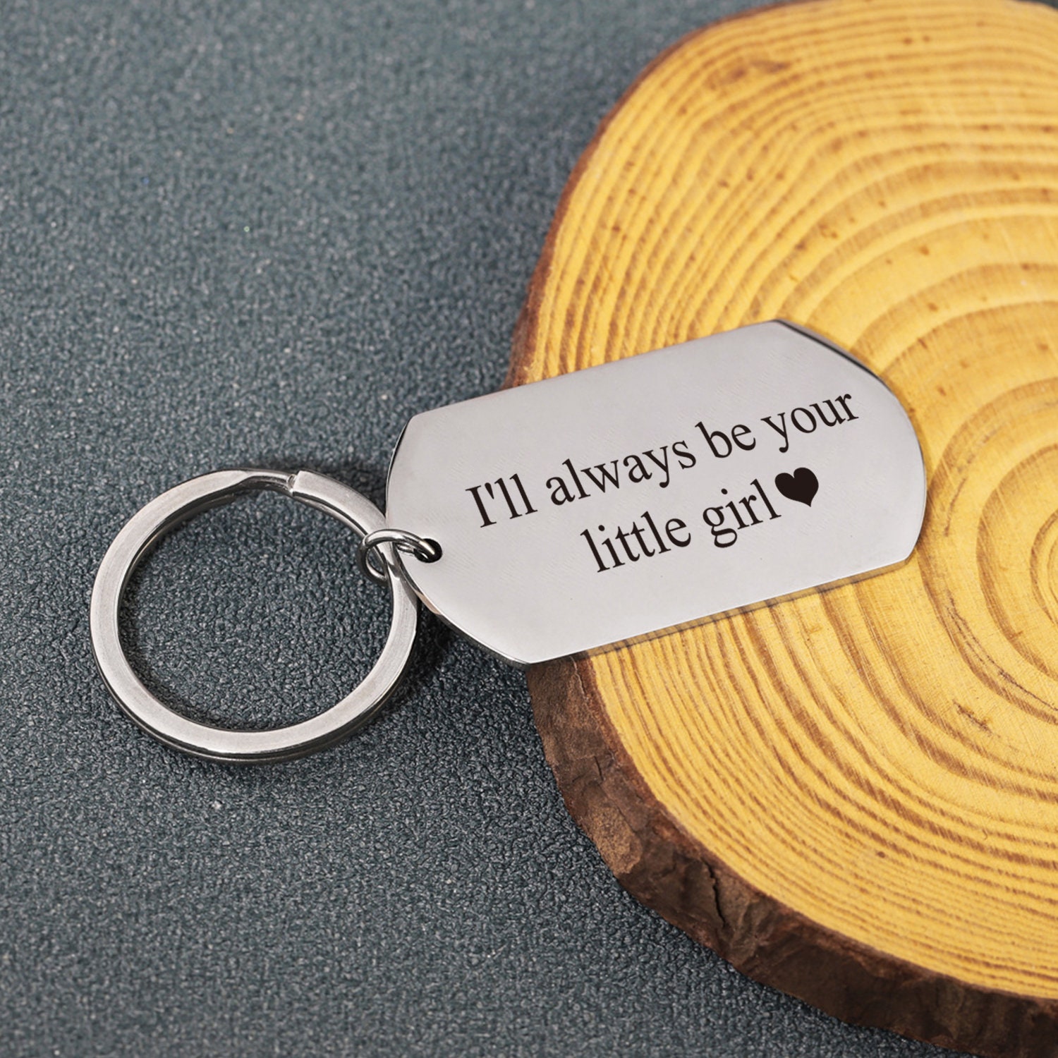 Custom Stainless Steel Keychain Pendant, Laser Engraved Hanging Tag ...