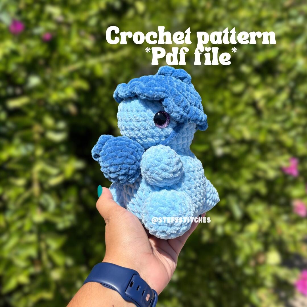 Blueberry Hat Dino Crochet Pattern | Crochet Blueberry Dinosaur ...