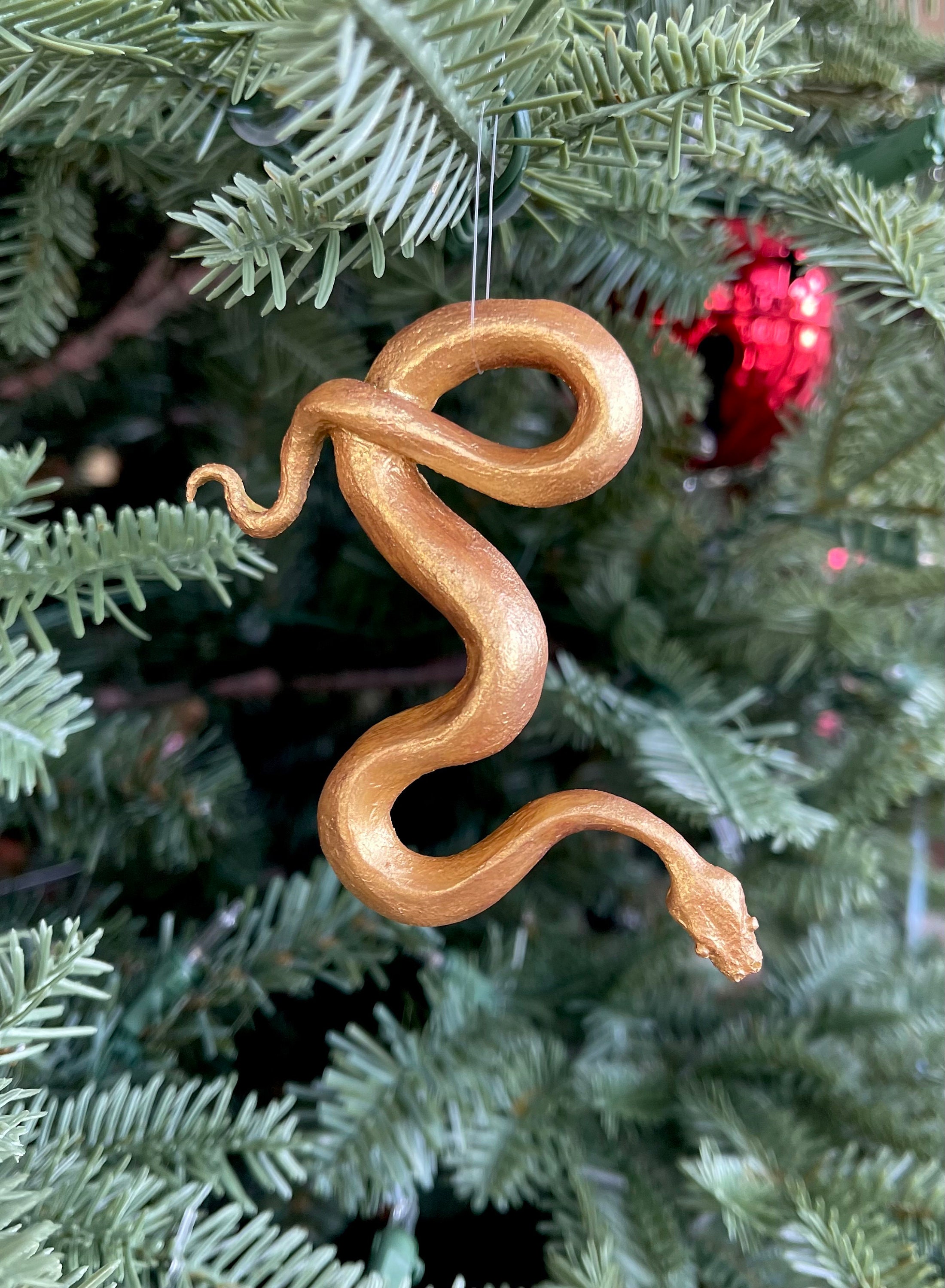 Handmade Resin Snake Ornament: Serpent Art Decoration - Etsy