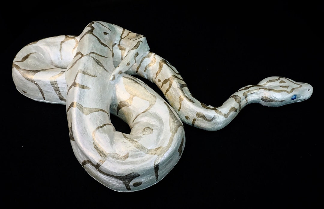 Snake, Ball Python Sculpture, Python, Serpent,handmade,hand Painted ...