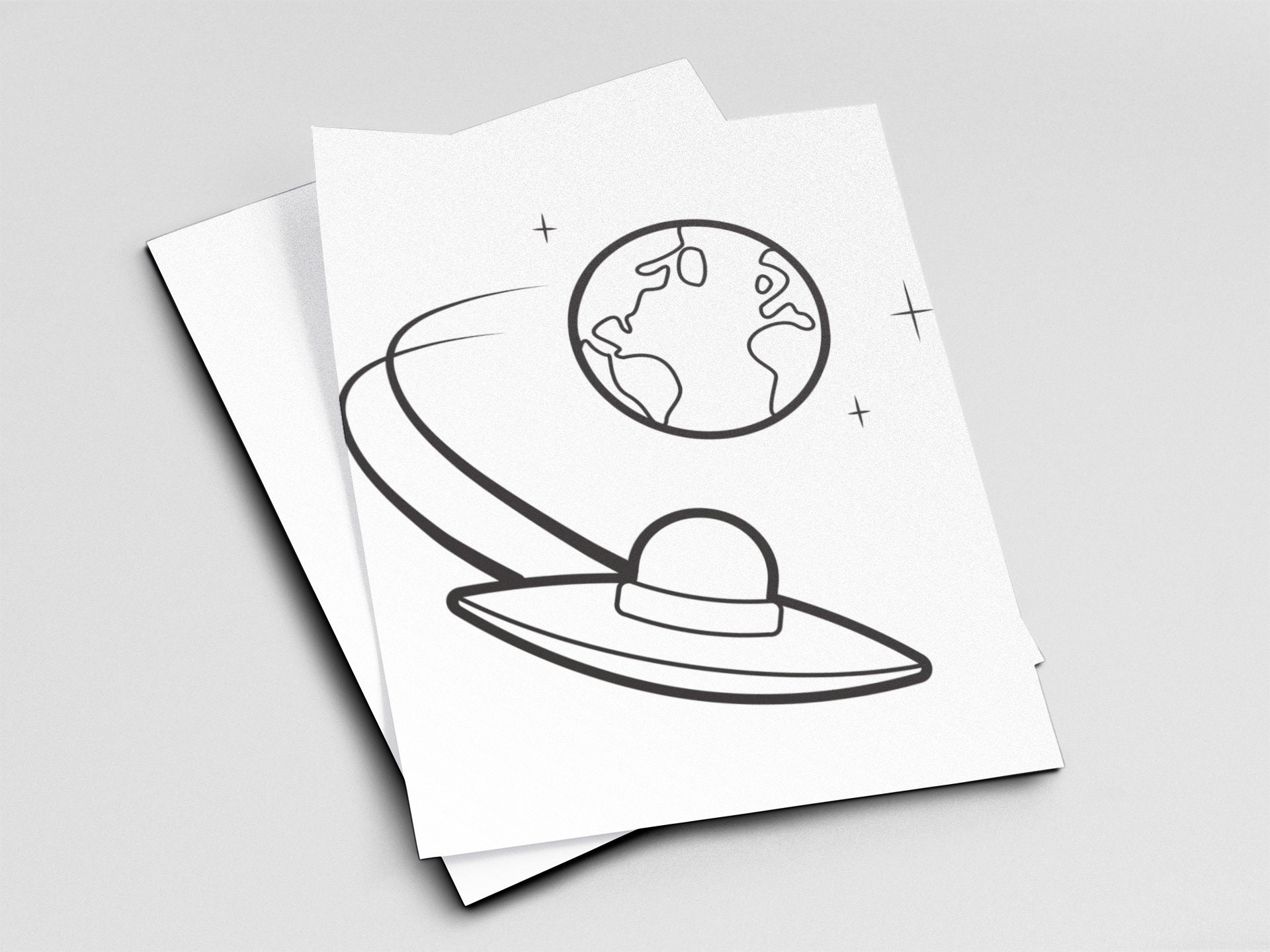 UFO UAP Digital Coloring Pages- Extraterrestrial & Space-themed ...