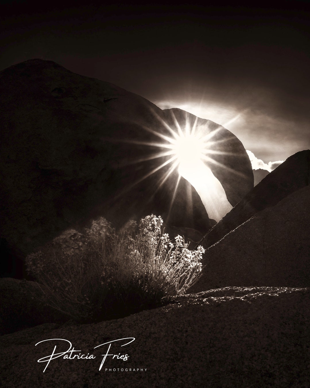 Alabama Hills Sunset Print: Sepia Desert Landscape Photography - Etsy