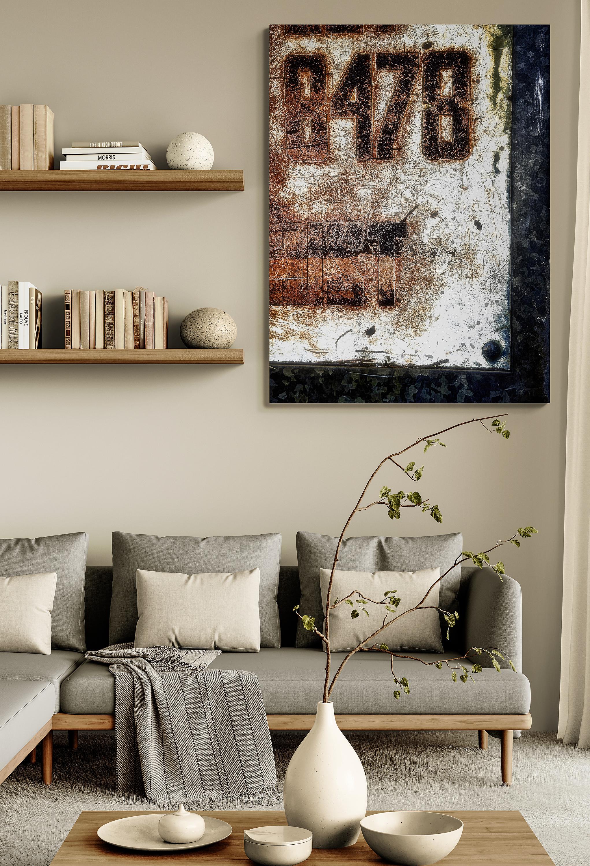 Rustic Metal Sign Print: Abstract Industrial Wall Art - Etsy