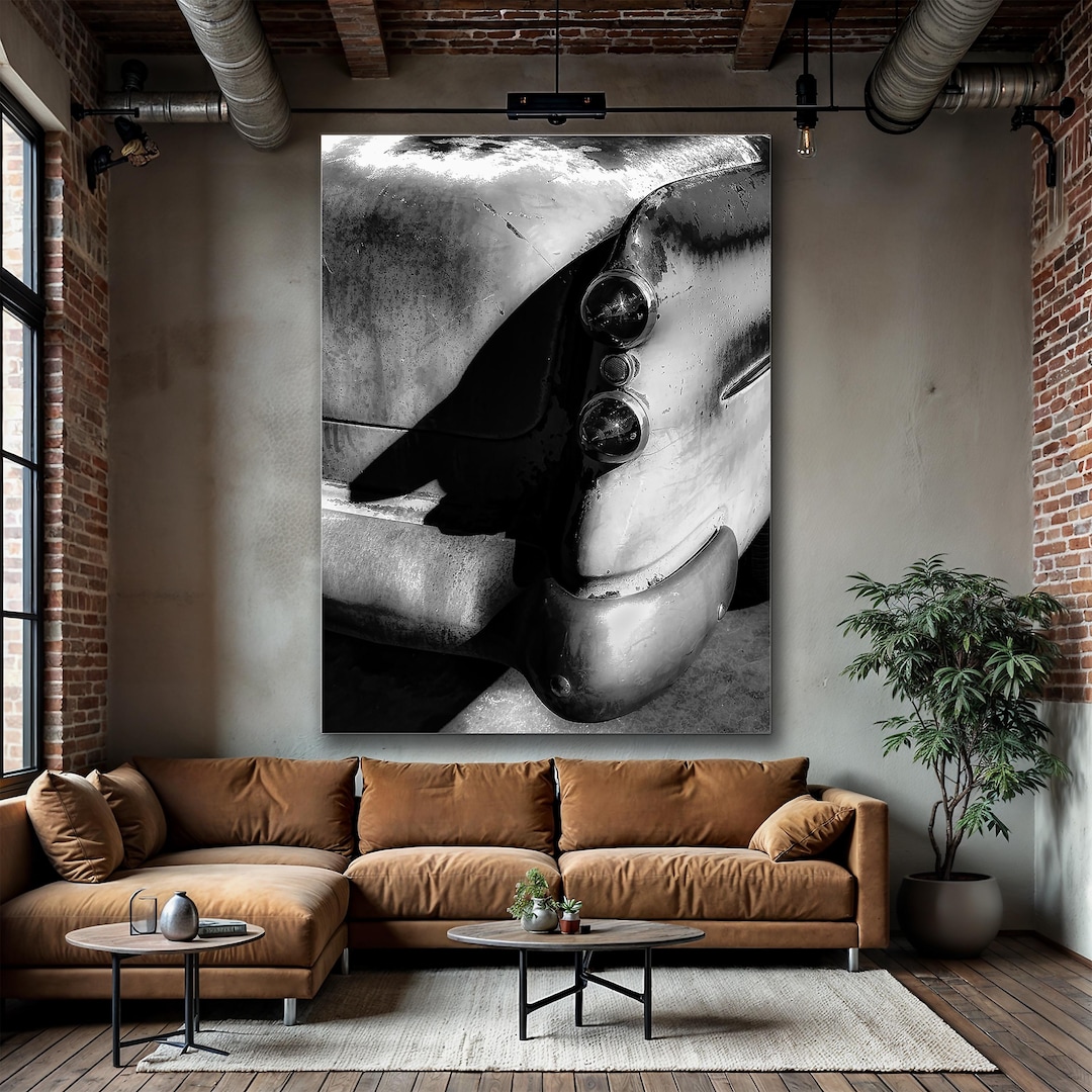 Black and White 1954 Buick Art Print: Mid-century Car Photo, Metal ...