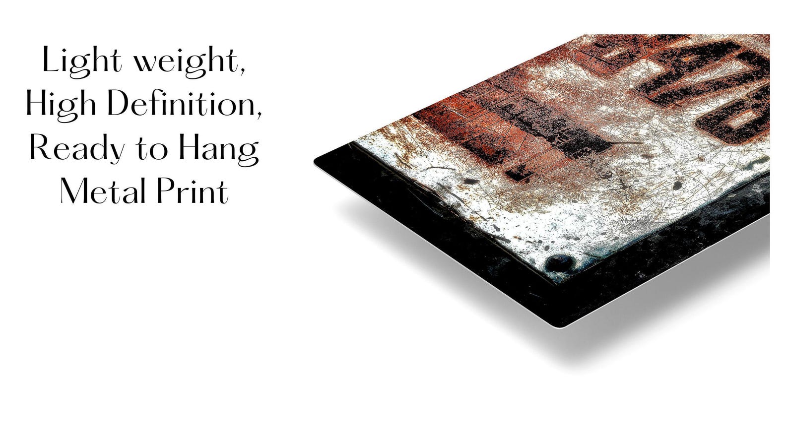 Rustic Metal Sign Print: Abstract Industrial Wall Art - Etsy