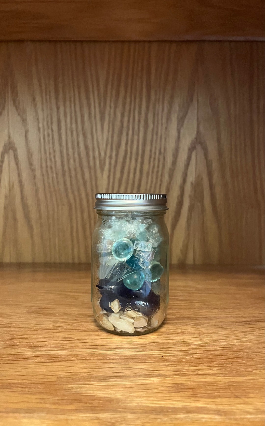 Ocean in a Jar Mason Jar Table Piece - Etsy