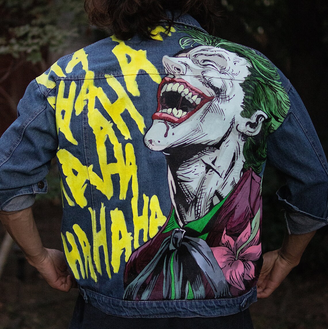 Joker Denim Jacket / Hand Painted - Etsy