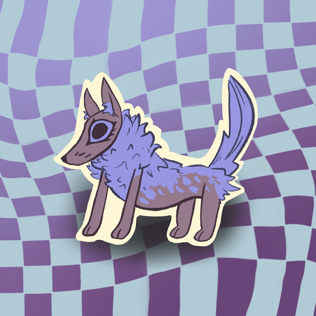 Purple Wolf - Vinyl Sticker - Etsy