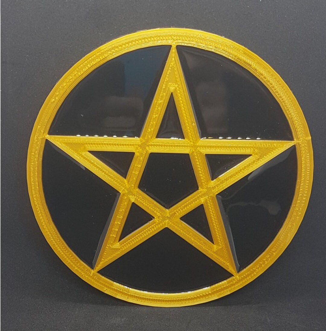 Pentagram Altar Pentacle Tile - Custom Colors - Etsy
