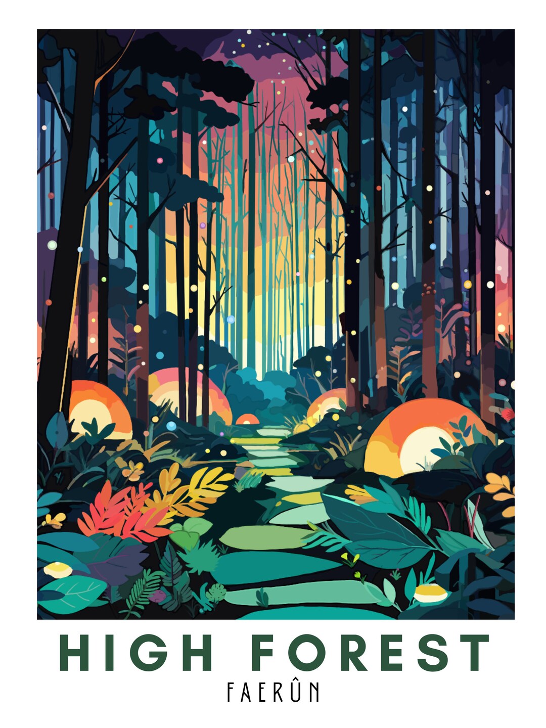 High Forest Faerûn Tourism Print - Etsy