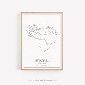 Venezuela Prints Set of 6, Venezuela Photo Poster, Venezuela Map ...