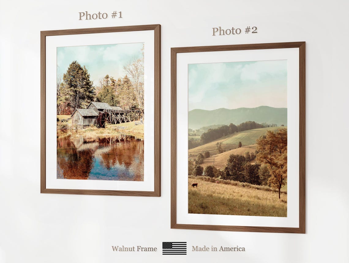 Virginia State Prints Set of 6, Virginia Photo Poster, Virginia Map ...