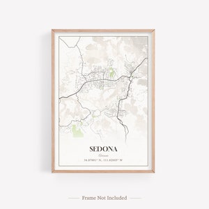 Sedona City Prints Set of 6, Sedona Poster Photos, Sedona Map, Sedona ...