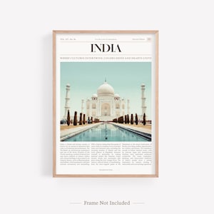 India Prints Set of 6, India Poster Photos, India Map, India Wall Art ...