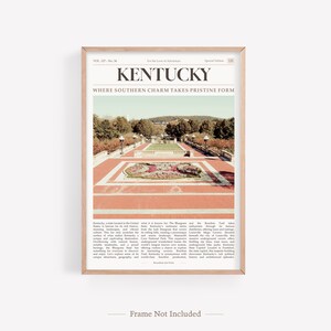Kentucky State Prints Set of 6, Kentucky Poster Photos, Kentucky Map ...