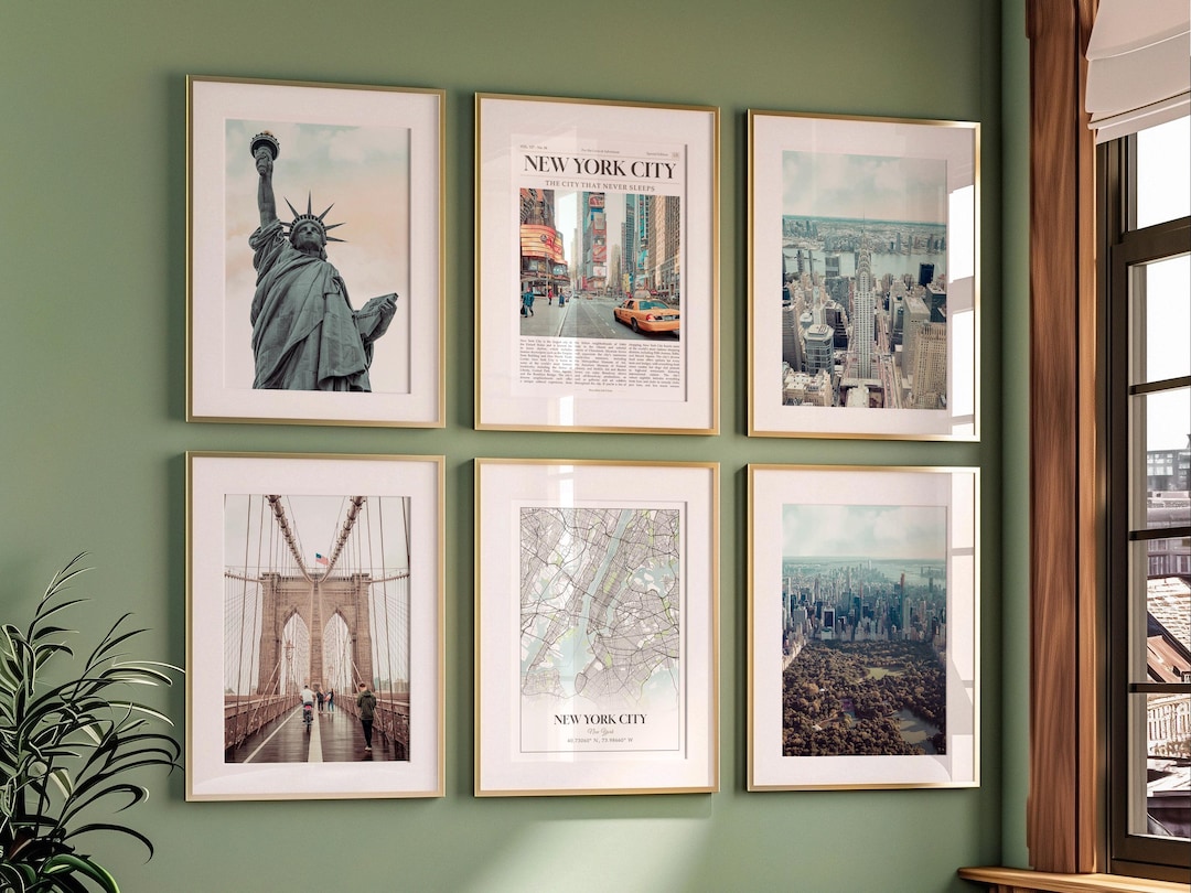 New York City Prints Set of 6, New York City Poster Photos, New York ...