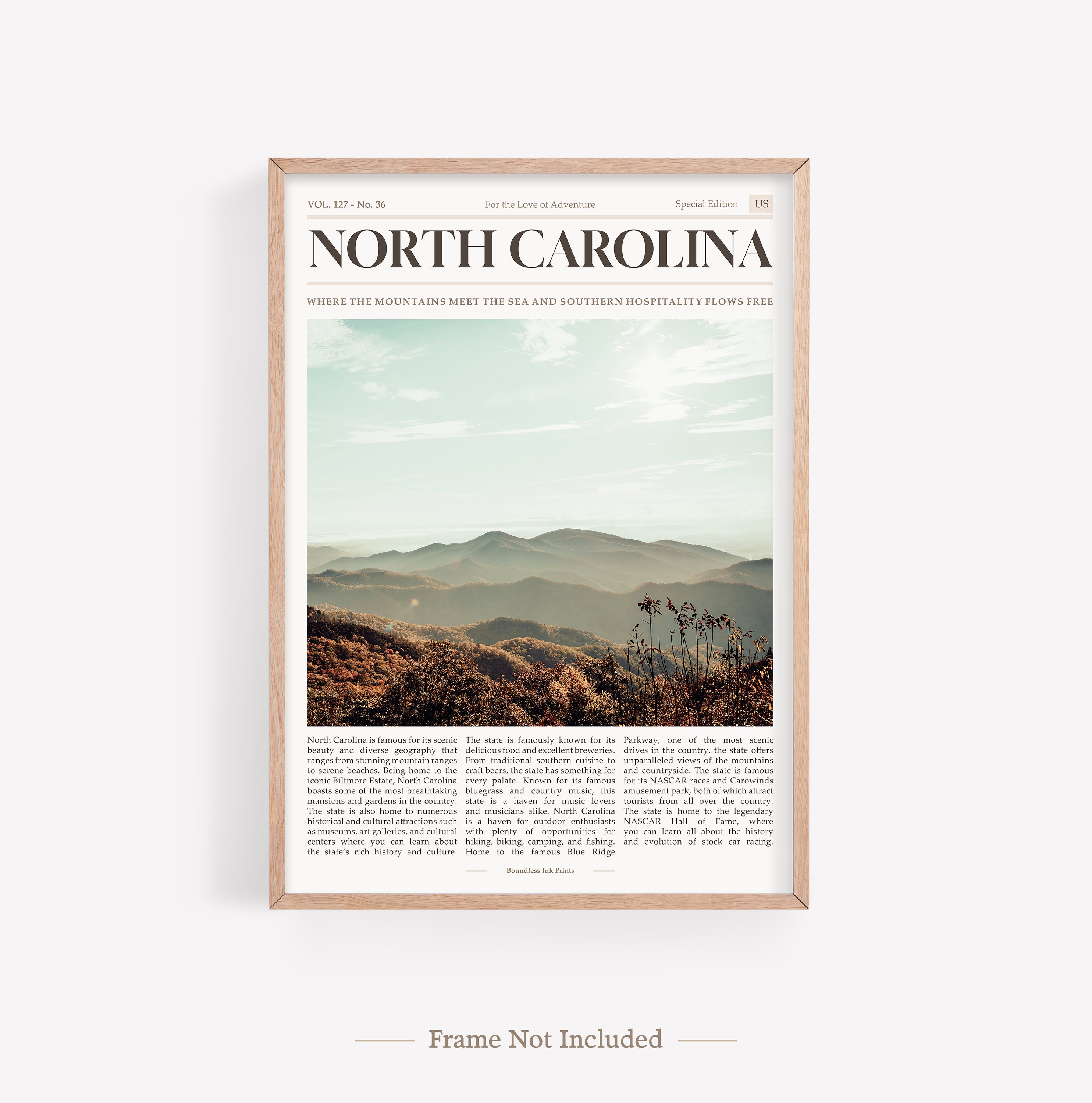 North Carolina State Prints Set of 6 North Carolina Photo - Etsy