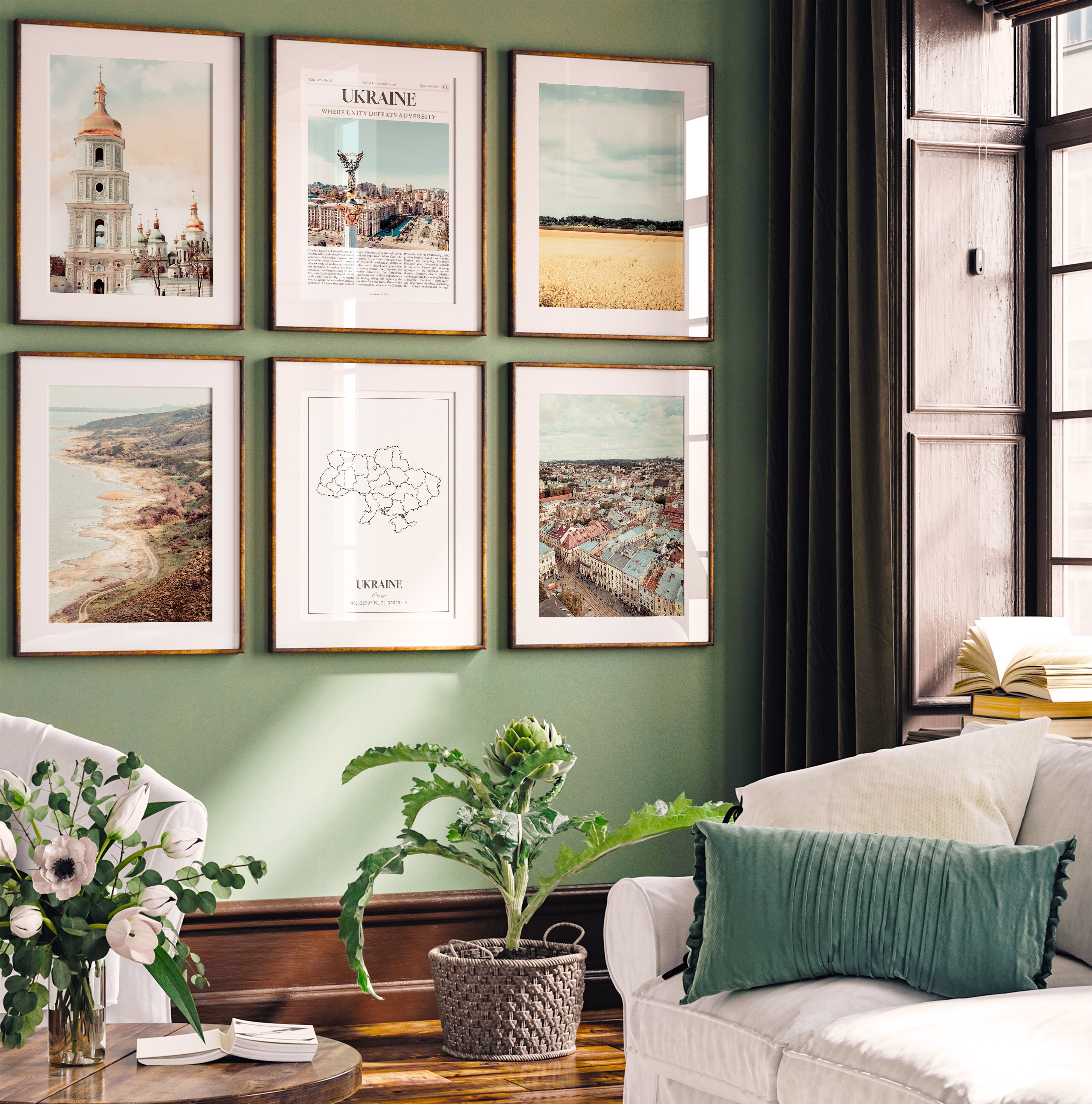 Ukraine Prints Set of 6 Ukraine Poster Photos Ukraine Map - Etsy