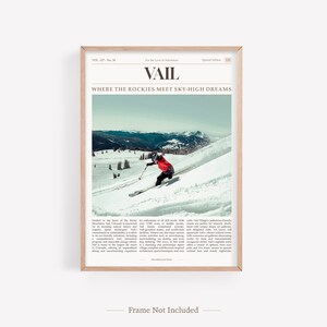 Vail City Prints Set of 6, Vail Poster Photos, Vail Map, Vail Wall Art ...