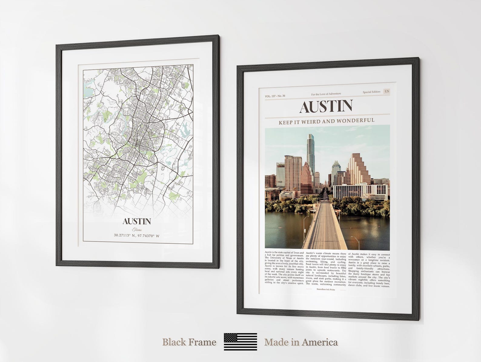 Austin City Prints Set of 6, Austin Photo Poster, Austin Map, Austin ...