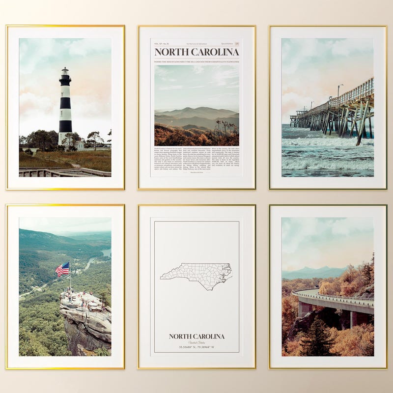 North Carolina Print - Etsy