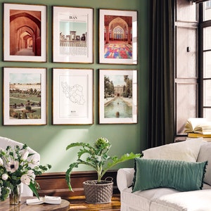 Iran Prints Set of 6, Iran Poster Photos, Iran Map, Iran Wall Art, Iran ...