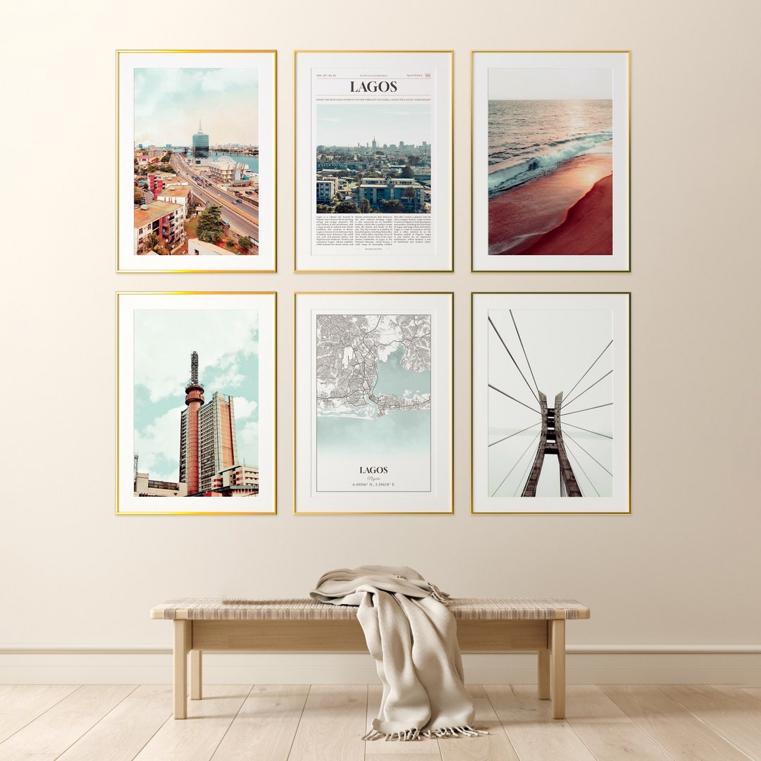Lagos City Prints Set of 6 Lagos Photo Poster Lagos Map - Etsy