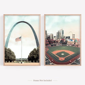 St. Louis City Prints Set of 6, St. Louis Photo Poster, St. Louis Map ...