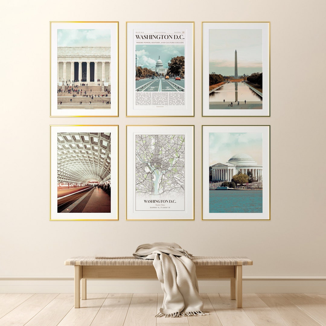 Washington D.C. City Prints Set of 6, Washington D.C. Photo Poster ...
