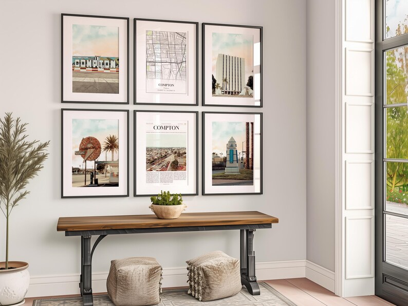 Compton Prints Set of 6, Compton Poster Photos, Compton Map, Compton ...
