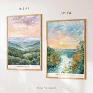 Watercolor Virginia Prints Set of 6, Colorful Virginia Posters ...