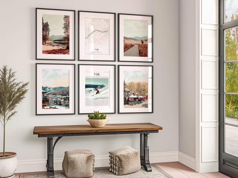 Vail Prints Set of 6, Vail Poster Photos, Vail Map, Vail Wall Art, Vail ...