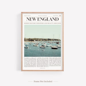 New England State Prints Set of 6, New England Poster Photos, New ...