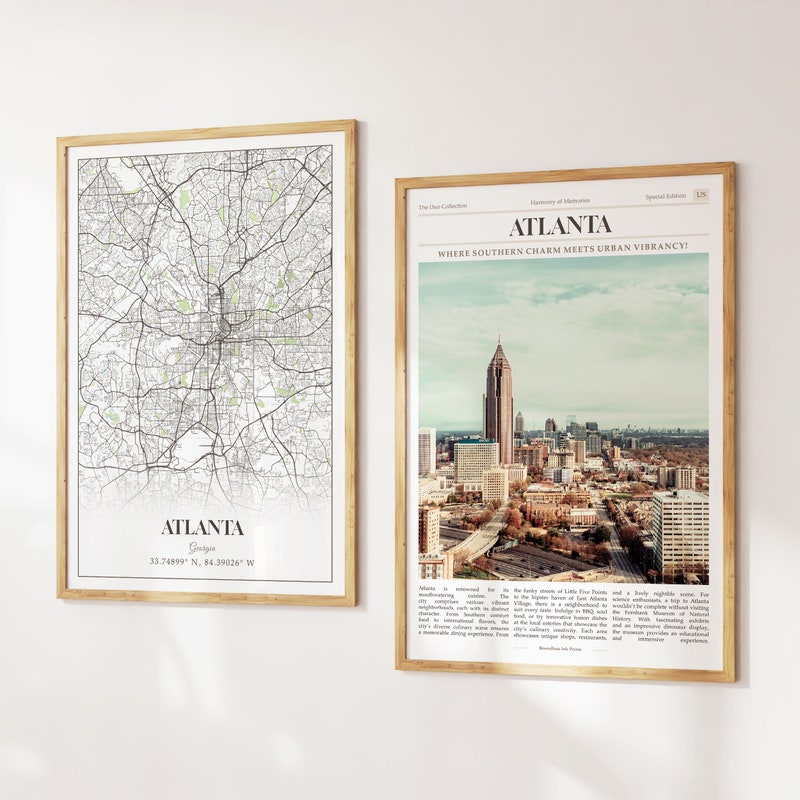 Atlanta Maps - Etsy