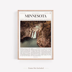 Minnesota State Prints Set of 6, Minnesota Photo Poster, Minnesota Map ...