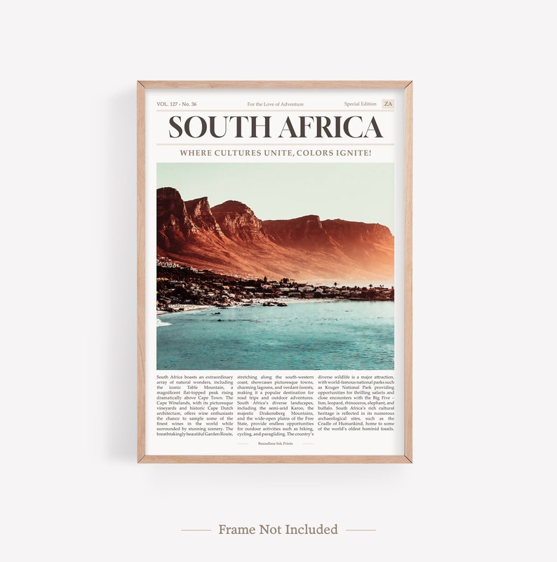 South Africa Prints Set of 6 South Africa Photo Poster South - Etsy