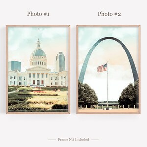 St. Louis City Prints Set of 6, St. Louis Photo Poster, St. Louis Map ...