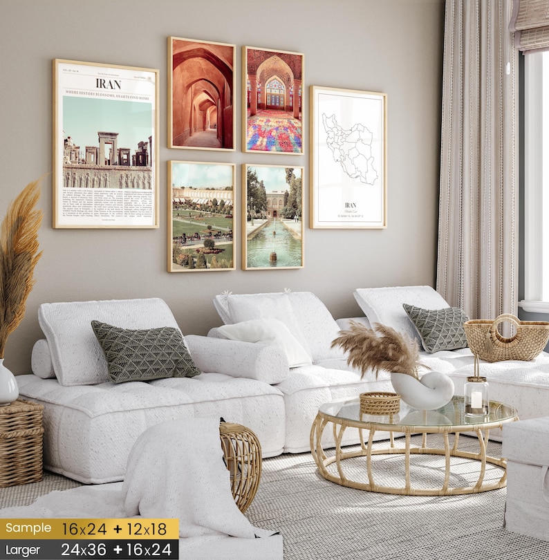 Iran Prints Set of 6, Iran Poster Photos, Iran Map, Iran Wall Art, Iran ...
