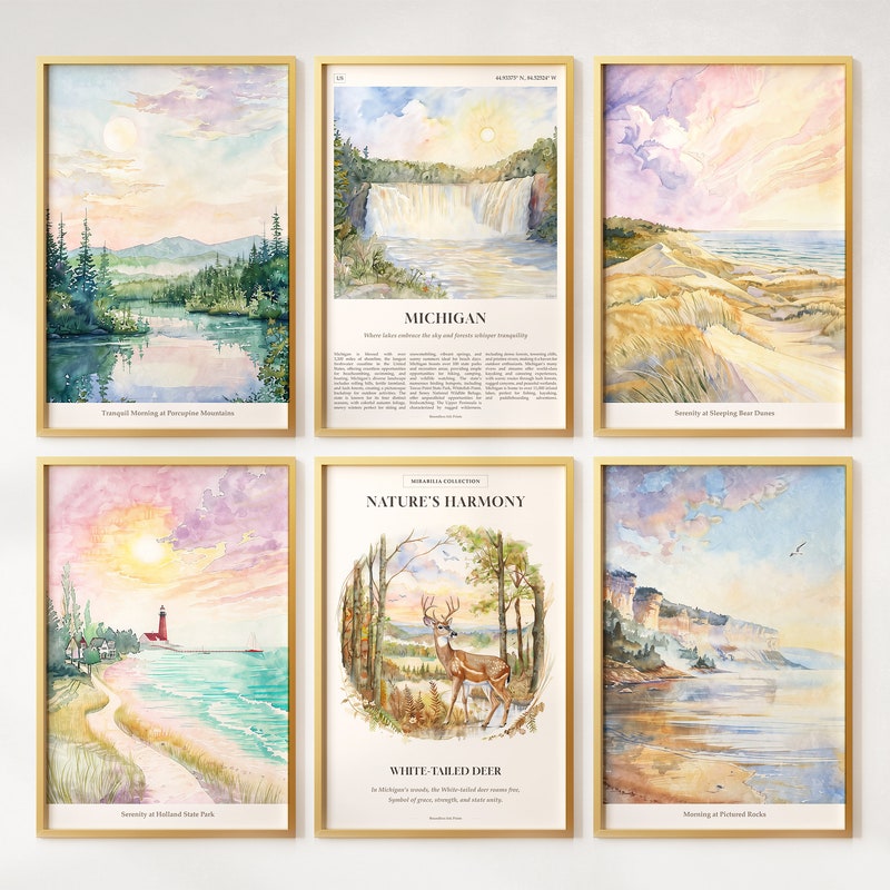 Michigan Prints - Etsy