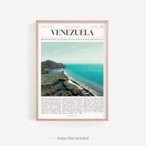 Venezuela Prints Set of 6, Venezuela Photo Poster, Venezuela Map ...