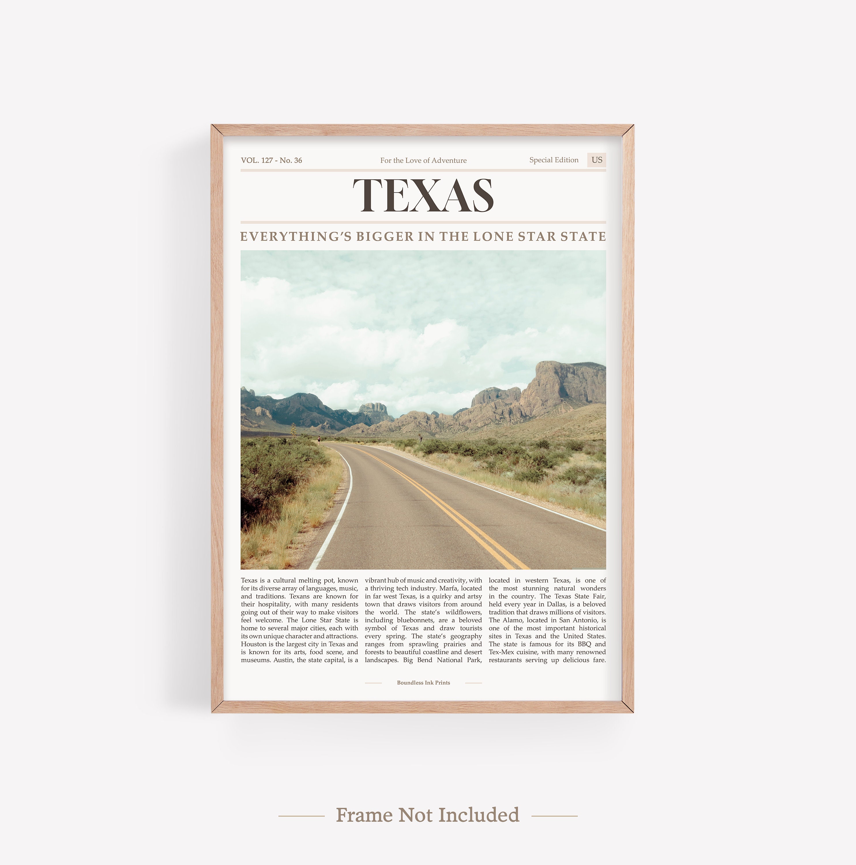 Texas State Prints Set of 6 Texas Photo Poster Texas Map - Etsy