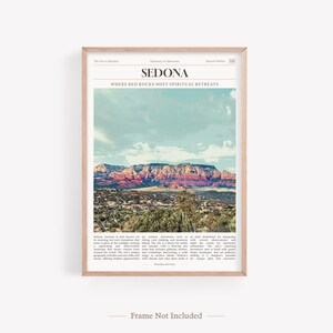 Sedona City Prints Set of 2, Sedona Map, Sedona Poster Photo, Sedona ...
