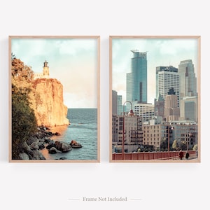 Minnesota State Prints Set of 6, Minnesota Photo Poster, Minnesota Map ...