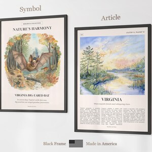 Watercolor Virginia Prints Set of 6, Colorful Virginia Posters ...