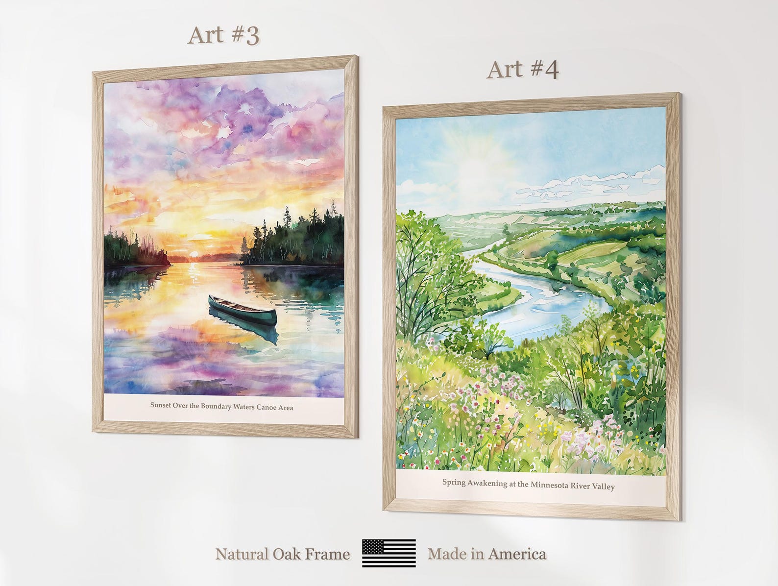 Watercolor Minnesota Prints Set of 6, Colorful Minnesota Posters ...