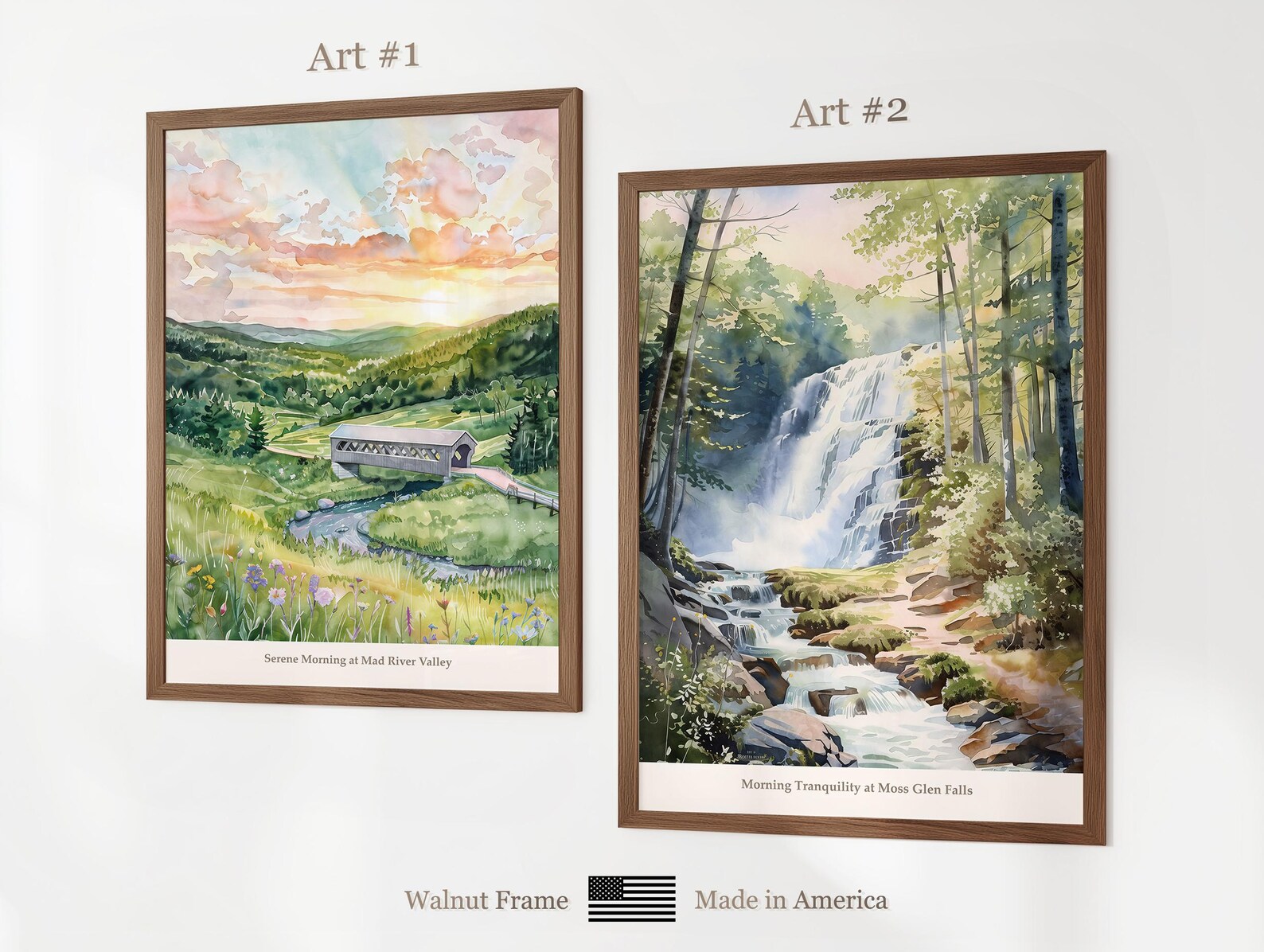 Watercolor Vermont Prints Set of 6, Colorful Vermont Posters, Vermont ...